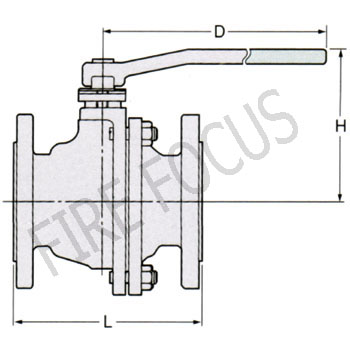 KITZ Ball Valve SCS14A W.O.G. 10k Psi. Flanged End Size 3 Inch. model ...