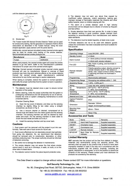 GST Photoelectric Smoke Detector Model.DI-m9102