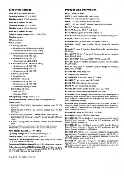 NOTIFIER Base for Intelligent Addressable Detector/Ivory Model. B501-IV