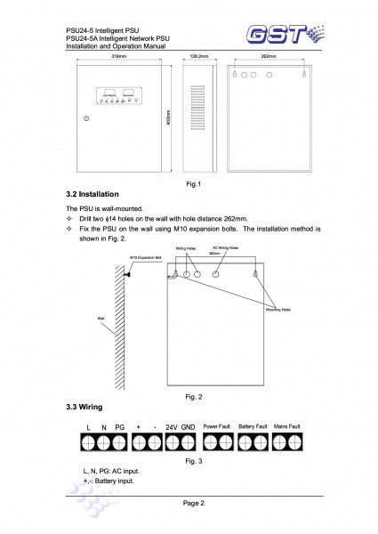 GST Network PSU 24-10 plus Addressable Model. PSU24-5A